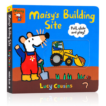 小鼠波波建筑工地机关操作书Maisy s Building Site幼儿早教启蒙认知推拉转动纸板 英文原版预售