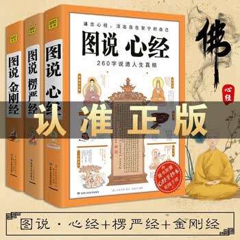 【】全套3册 金刚经心经楞严经经典图解版文白对照佛经佛学书籍入门佛教十三经原文解释佛教经书