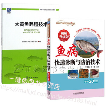 【黄鱼养殖技术书籍2册】大黄鱼养殖技术+鱼病快速诊断与防治技术 视频升级版 黄鱼疾病诊断治疗方法海鱼