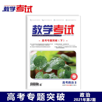 2021教学考试杂志 高考杂志2 高考专题突破 下  2021高考适用 政治