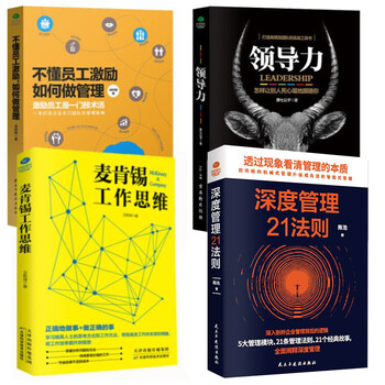 管理类书籍4册 领导力+激励员工+麦肯锡工作思维+深度管理21法则 团队管理学 企业管理类书籍
