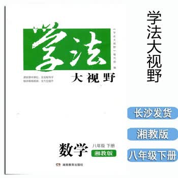 2022新版学法大视野8八年级下册数学 湘教版含答案湖南教育出版社