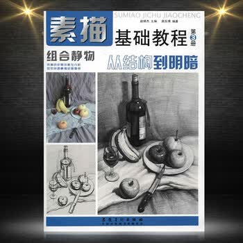 【】素描基础教程从结构到明暗组合静物第3册 范本素描自学入门基础教程教材零基础学绘画高艺联考