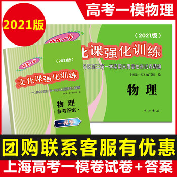 2021年版领先一步 物理上海高考物理一模卷 试卷+答案 文化课强化训练物理一模卷上海市各区高三期