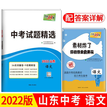 2022版中考试题精选山东专版 天利38套2021年山东省各地市中考历年真题模拟试卷刷题复习资料 语文