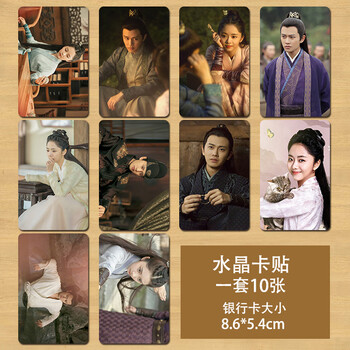 任嘉伦海报 2021全新写真周边墙贴墙纸壁纸高清挂画一套8张 卡贴(锦衣之下) 非海报产品