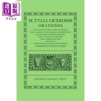 西塞罗演说集 卷4 英语希腊语双语 Orationes Volume IV Pro Quinctio Pro Q Roscio Comoedo英文原版Cicero AC Clark
