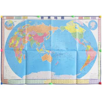 全新版 世界地图版 防水 耐折 单张贴图 约1.1米x0.8米
