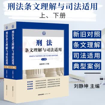 【免邮】2021新书 刑法条文理解与司法适用（上下册）刘静坤 刑法修正案十一刑法条文刑法司法解释