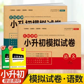 2021新小升初真题语文数学英语试卷人教版小学毕业升学总复习模拟卷小升初期末练习题 小升初模拟试卷—语数两本