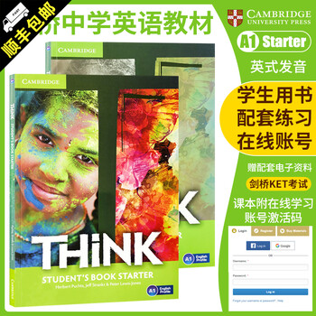 原版进口 剑桥少儿英语教材青少年Cambridge Think教材 初级中学英语KET考试PET教辅学生书+练习册附在线练习账号  Think Starter（A1/Movers）