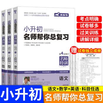 木头马 小升初名师帮你总复习 六年级下册语文数学英语总复习全套专项训练 人教版名师特训(含23套试卷)系统复习资料真题试卷必刷题 【全套3本】语数英