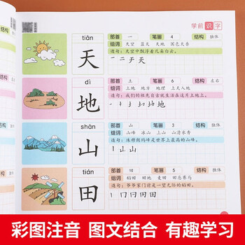 幼儿识字书 幼儿园升小学一年级识字神器 幼小衔接 儿童启蒙早教书籍认字卡片 带拼音一日一练 学前识字 学前识字