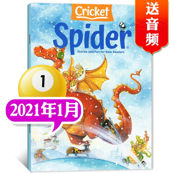 Spider红蜘蛛杂志2022年4月新 另有预售及往期可选CricketMedia蟋蟀童书6-9岁儿童趣味【单本】 2021年1月