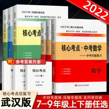 2022新版 名校学典核心考点七年级上下册数学人教版初中789年级数学专项训练试题模拟卷武汉名校 核心考点数学 七年级上