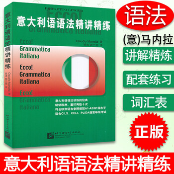 意大利语语法精讲精练 贾涛裴兰湘译意大利语语法重点与难点讲解 意大利语A1-B2词汇表 北语语言大学
