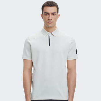 DESCENTE迪桑特 DUALIS 男子短袖POLO衫 D1231DPS84 米白色-BE 2XL(185/104A)【图片 价格 品牌 ...