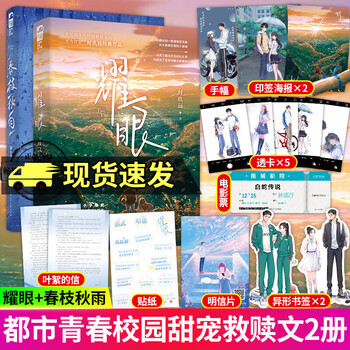 耀眼+春枝秋雨 2册 青春文学爱情校园言情小说实体书校园初恋言情小说书籍都说年少时不能遇见太惊艳的人