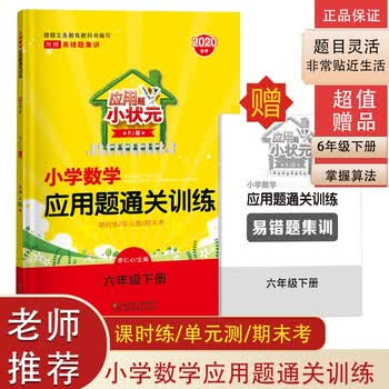 应用题小状元 木头马 六年级下册 小学数学同步专项应用题通关训练 RJ人教版（附赠易错题集训）
