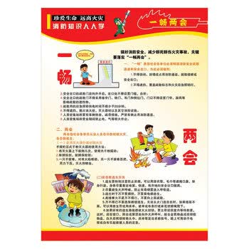 消防安全宣传画挂图海报消防规章制度牌消防安全告知书四个能力墙贴画贴纸VCH VCH06 一畅两会 40*30厘米 覆膜防水PP贴纸