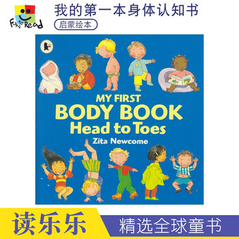 My First Body Book Head To Toes 我的第一本身体认知绘本英文原版进口 从头到脚认知身体 互动绘本