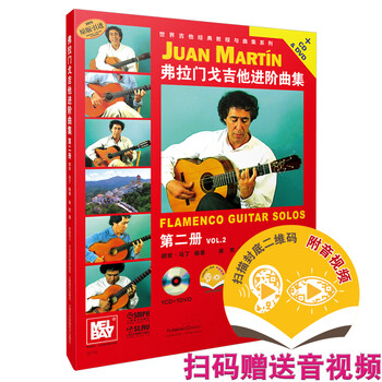 弗拉门戈吉他进阶曲集(附光盘第2册原版引进)/世界吉他经典教程与曲集系列 胡安·马丁