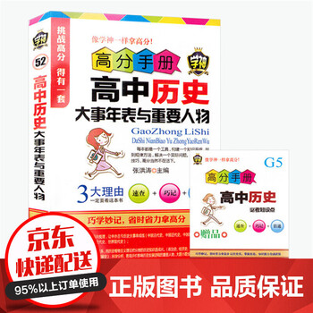 掌中宝高中教材教辅高中历史大事年表与重要人物高分手册学神52历史编年史专题史知识点精