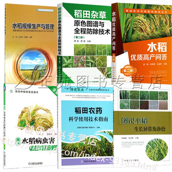 水稻种植技术书籍全6册水稻优质高产问答病虫害诊断与防治+稻田农药科学使用技术指南规模生产管理稻田杂草