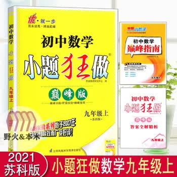 2022版恩波教育小题狂做巅峰版初中数学9/九年级上册苏科版初三同步训练习册