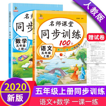 2021版名师课堂同步训练100分语文+数学五年级上册2本单元同步语文数学专项练习题5年级期末总复习