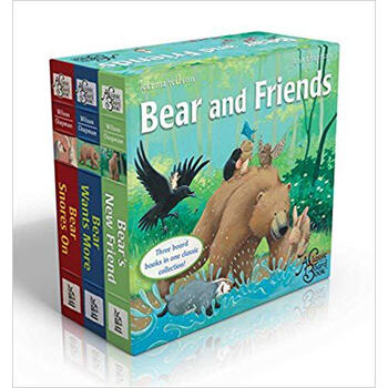 英文原版 熊和朋友们 吴敏兰推荐书单 纸板书套装 Bear and Friends: Bear Snores On; Bear Wants More; Bear's New Friend