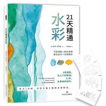 包邮：21天精通水彩绘画  图书