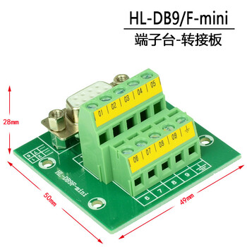 串口9针DB9 DB15 DB25 DB37中继端子台转接板自动化DIN导轨式安装 DB9导轨母裸板HL-FX-DB9/F【图片 价格 品牌 报价】-京东