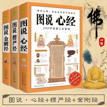 3册图说金刚经+心经+楞严经 全套经典图解版文白对照 佛经佛学书籍入门佛教十三经原文解释佛教经书Y