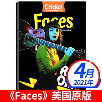 Faces面孔杂志2022/2021年【单本选择】英文原版9-14岁儿童世界文化风俗读物期刊早教绘本蟋蟀童书 Faces面孔杂志2021年4月