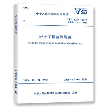 中华人民共和国行业标准（YS/T 5229-2019）：岩土工程监测规范