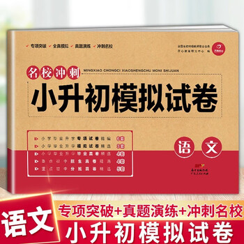 2020新版 名校冲刺小学毕业小升初语文模拟试卷 人版小学升学总复习六年级语文上下册 开心教育