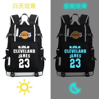 NBA篮球包科书比包库篮里詹球姆斯书包篮球双肩包哈登背包威少乔治周边夜光韦德送人生日礼物节日礼物礼品 詹姆斯02夜光