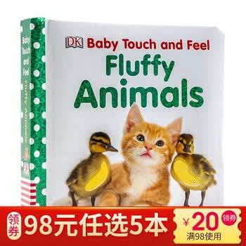 DK出品Baby Touch and Feel:Fluffy Animals毛茸茸的动物 英语启蒙