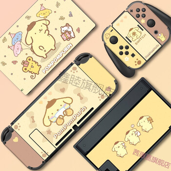 switch oled保护壳贴纸库洛米ns游戏机switch OLED贴膜玉 布丁狗贴纸(猫爪)