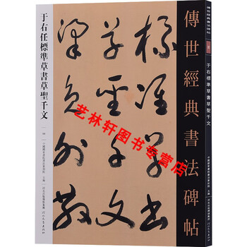 于右任标准草书草圣千文 传世经典书法碑帖98毛笔书法原大碑帖 附释文 河北教育 于右任标准草书千字文