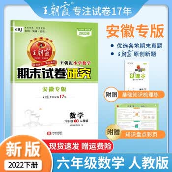 2022新版王朝霞六年级语文数学英语下册人教北师苏教安徽专版期末试卷研究小学期末真题试卷期末总复习 六年级数学（人教版）