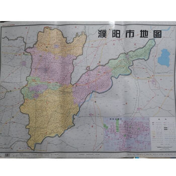 2021新版濮阳市地图覆膜河南省十八市1.1*0.8米双面覆膜防水地图