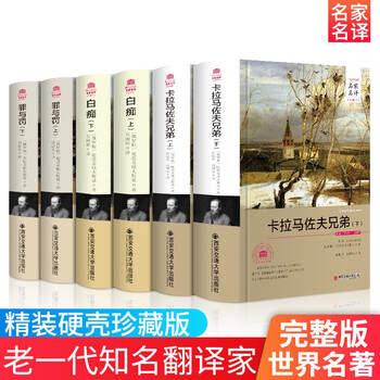 陀思妥耶夫斯基作品集 精装6册 罪与罚 白痴 卡拉马佐夫兄弟 名家名译 全译本 外国文学名著经典小说
