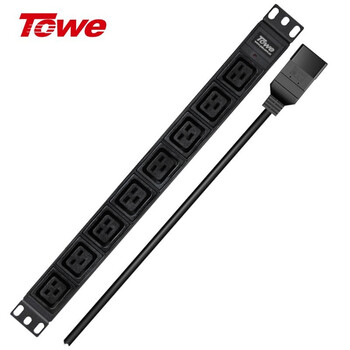 TOWE 同为欧标PDU插排IEC标准机柜插座C13插孔C19插线板 16A，8位C19,3米线C20插头【图片 价格 品牌 报价】-京东