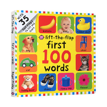 英文版 英文原版 First 100 Words Lift-The-Flap 启蒙认知100个单词 幼儿翻翻书 进口英语原版书籍