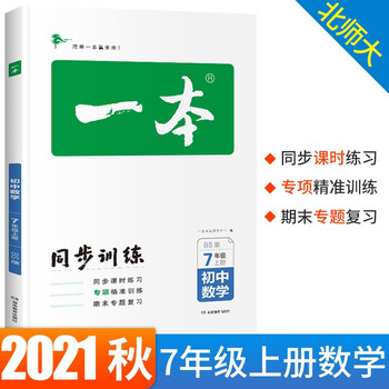 2022秋一本初中数学七年级同步训练上册 BS北师大版 初中生中考数学辅导练习题