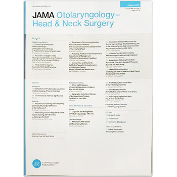 【单期可选】JAMA Otolaryngology: Head&Neck Surgery 美国医学会 2020年2月刊