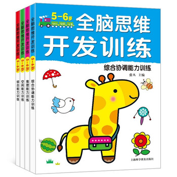 儿童智力开发思维训练书 5-6岁幼儿园大班图书宝宝智力开发早教书籍 五到六岁男孩女孩左右脑益智书读物