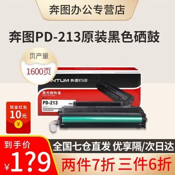 奔图（PANTUM） PD-213 黑色硒鼓(适用于P2206/P2206NW/M6202NW系列 PD-213原装硒鼓【含芯片 上机即用 ...